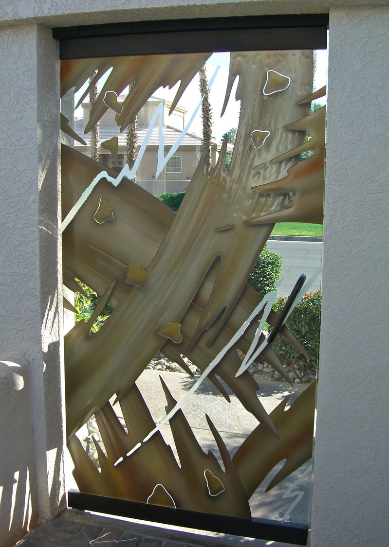 Glass Entry Gates with Frosted Glass Designs | Sans Soucie