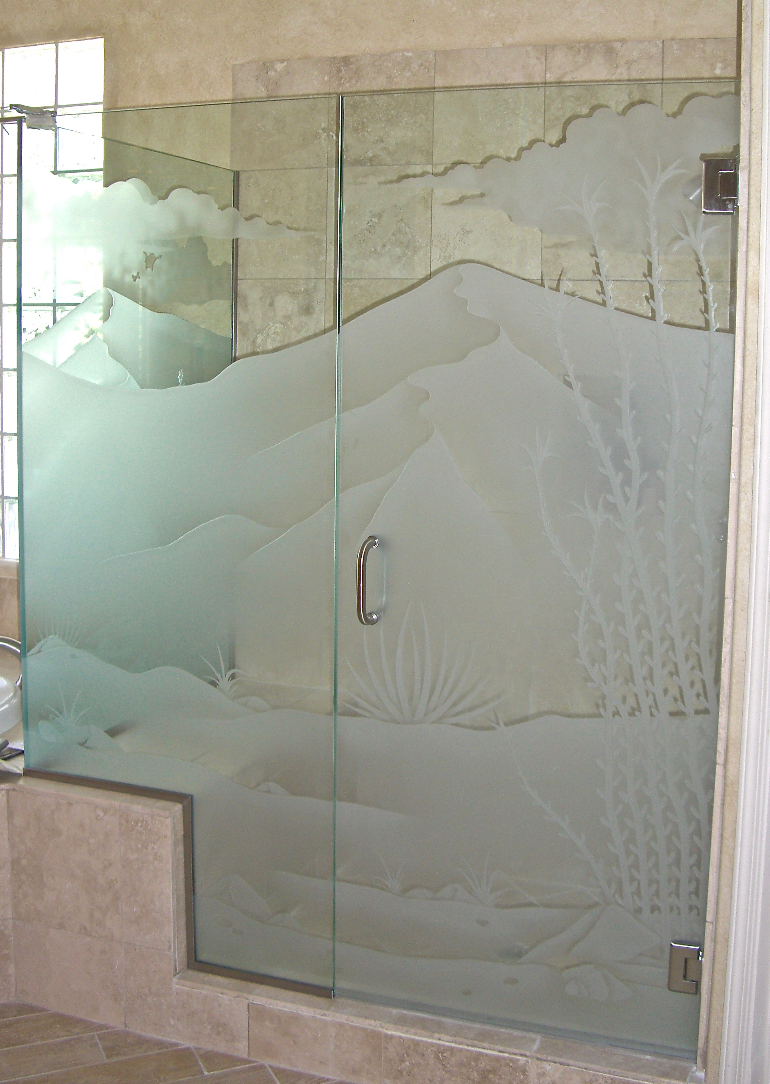 Frosted Glass Showers | Tub Shower Enclosures