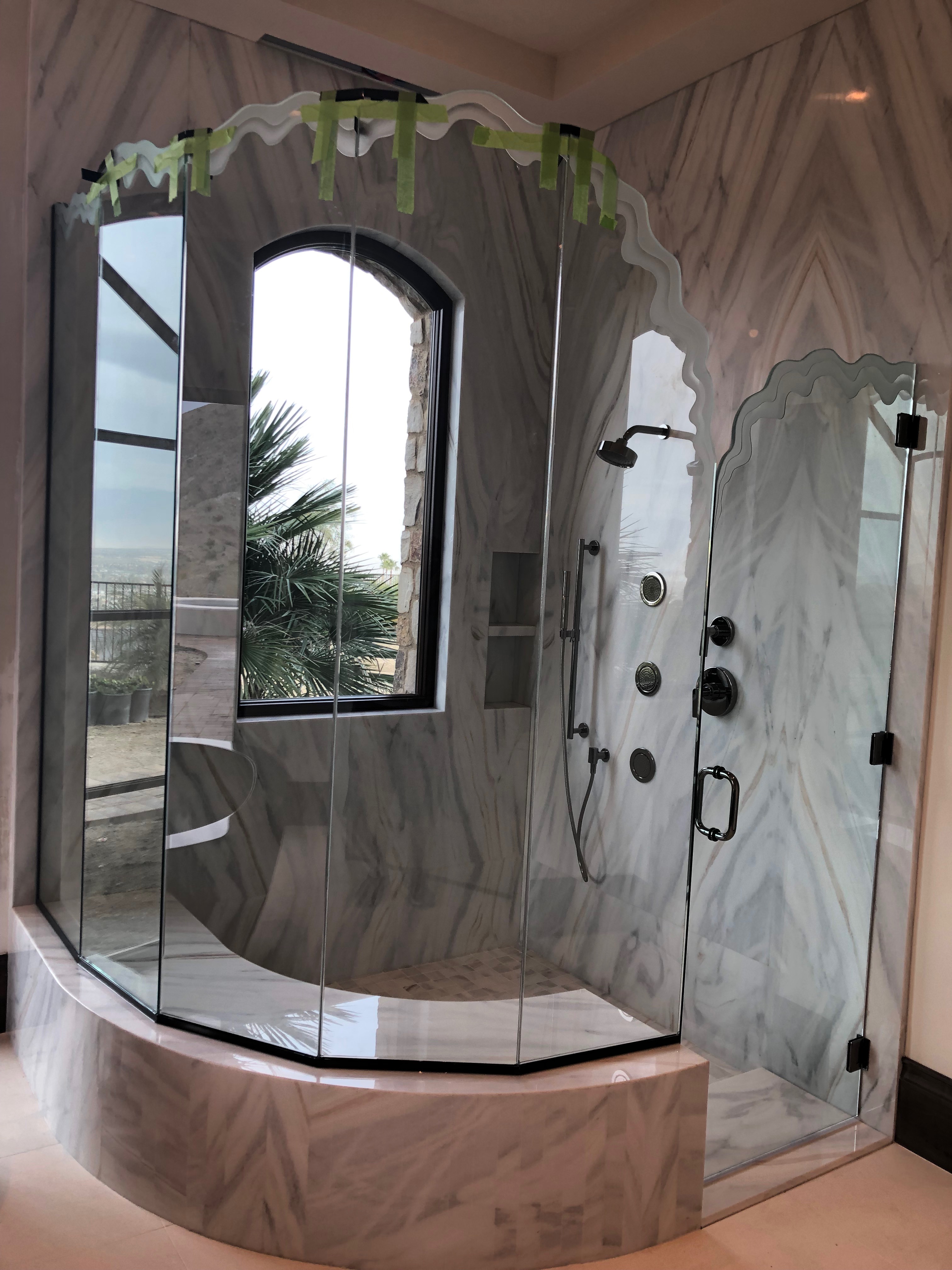 13 Tempered Glass Shower Enclosure Design Ideas - Sans Soucie Art Glass