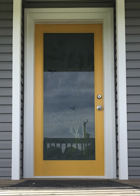 All Glass Front Door | Frameless Glass Door | Frosted Glass Art
